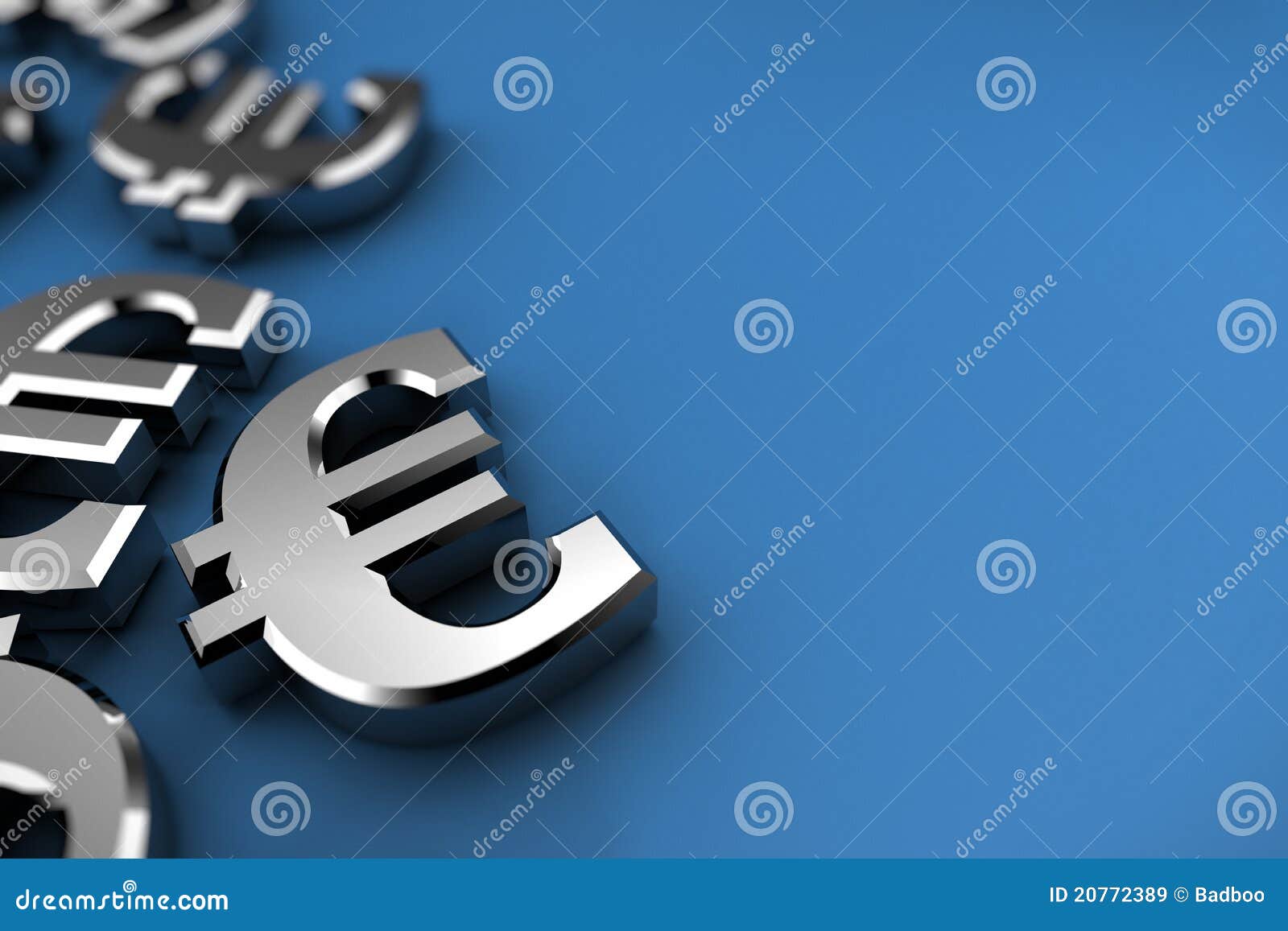 Silver Euro stock illustration. Illustration of capitalism - 20772389