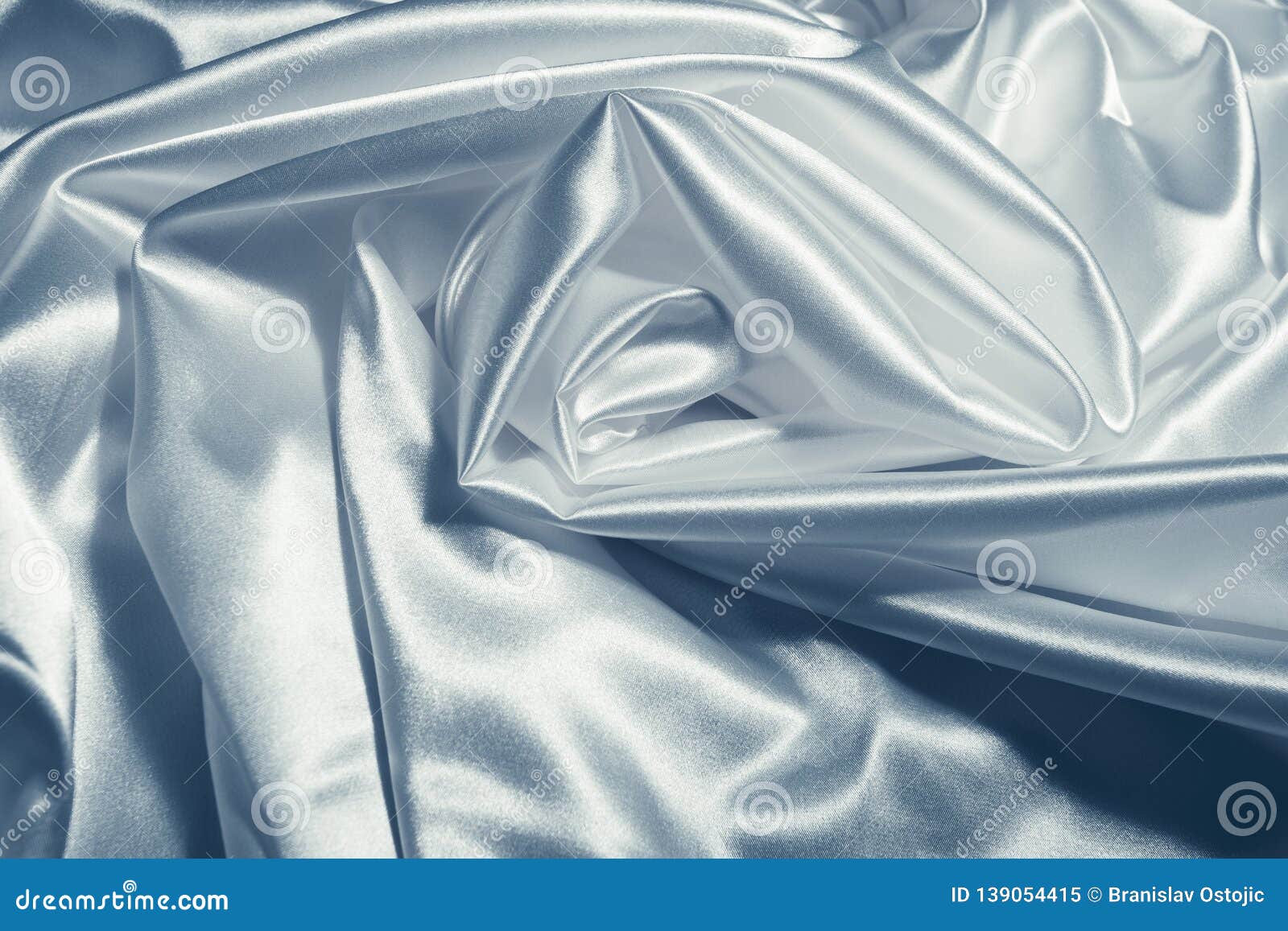 Silver Fabric Satin Pattern Abstract Background Studio Shot Stock Image ...