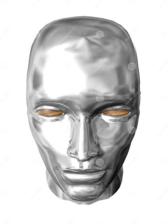 Silver face terminator stock illustration. Illustration of head - 175264599