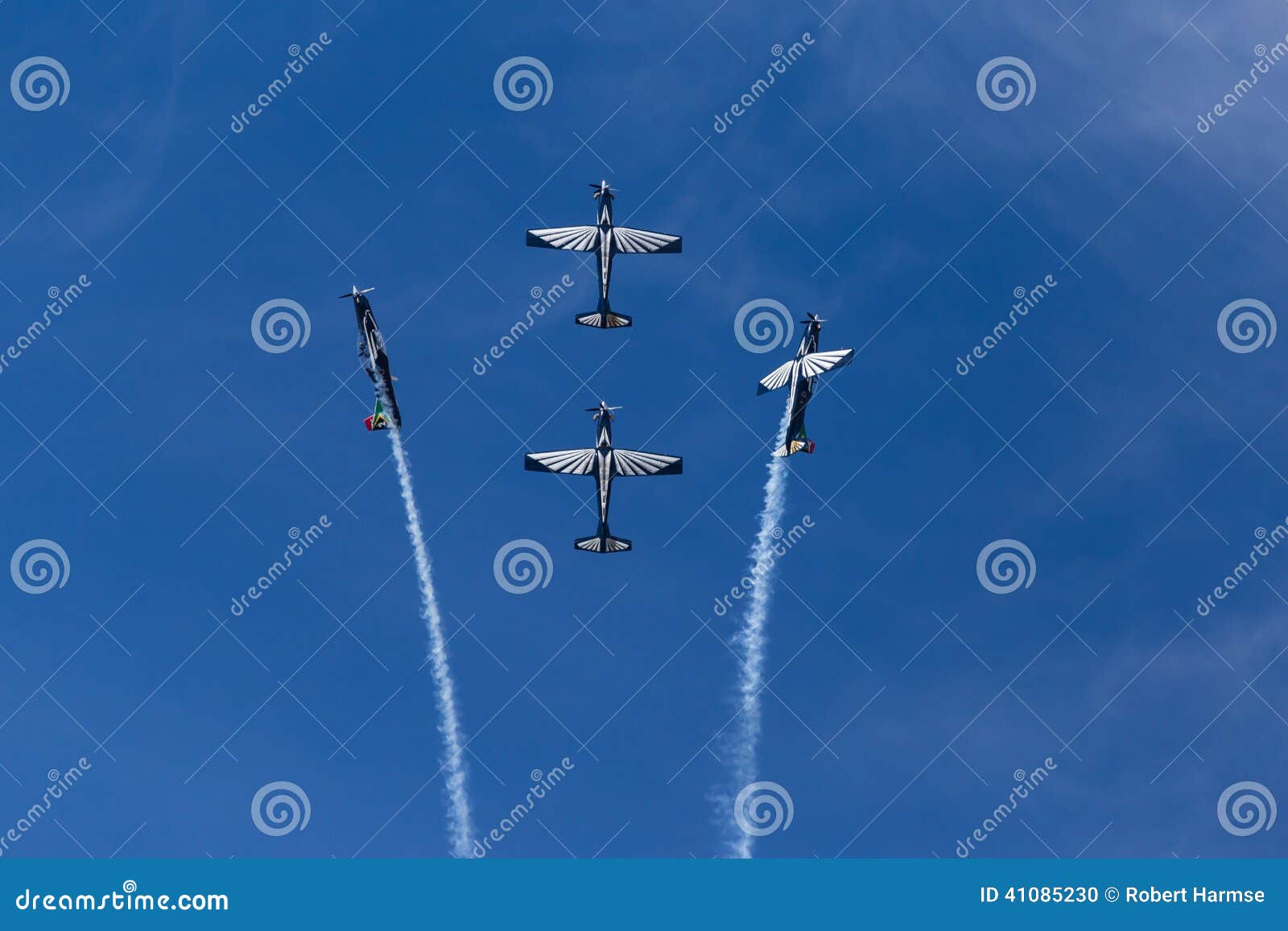 Silver Falcons Aerobatic Display Stock Photo - Image of formation ...