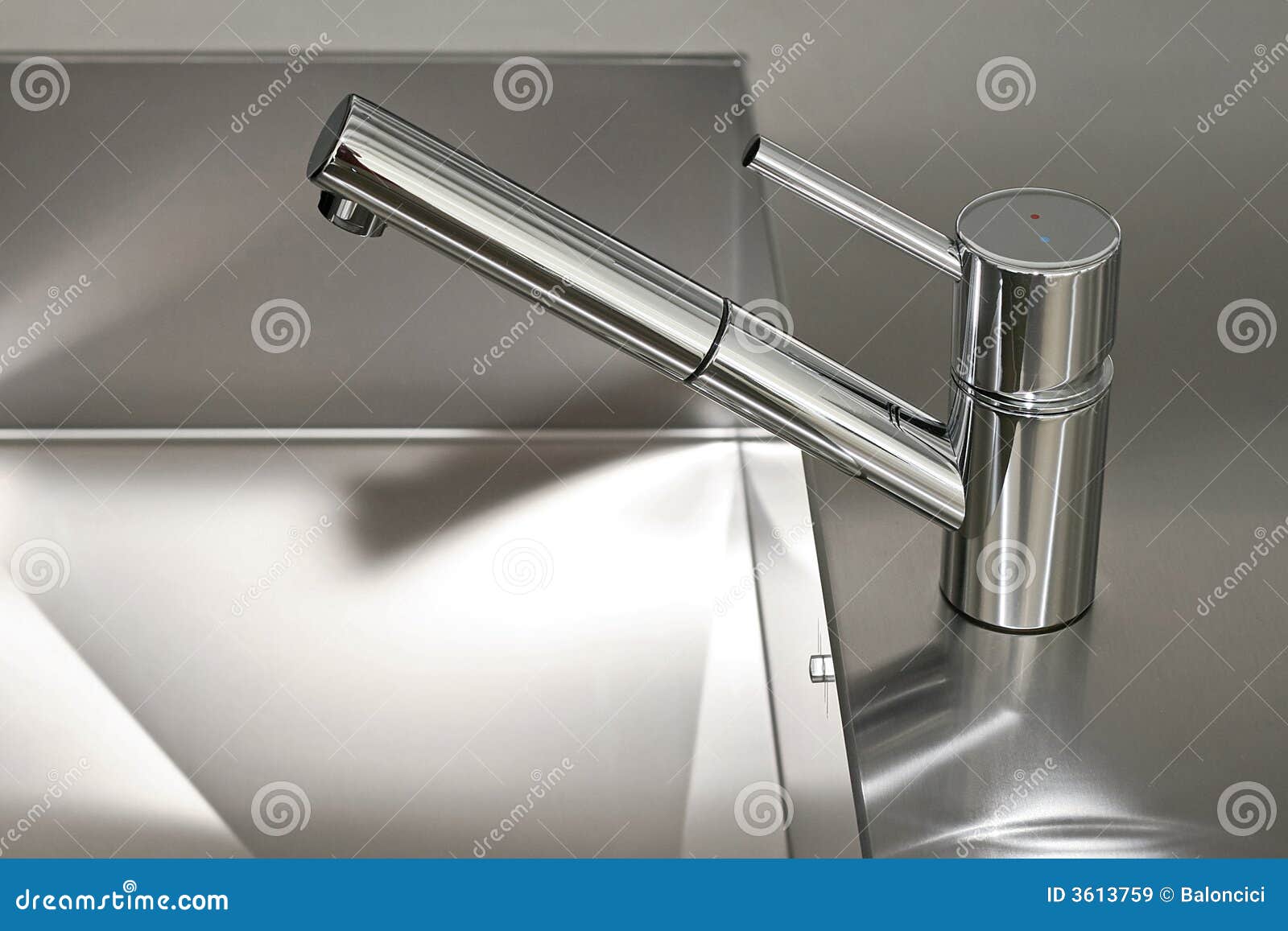 Silver faucet stock image. Image of silver, kitchen, interior - 3613759