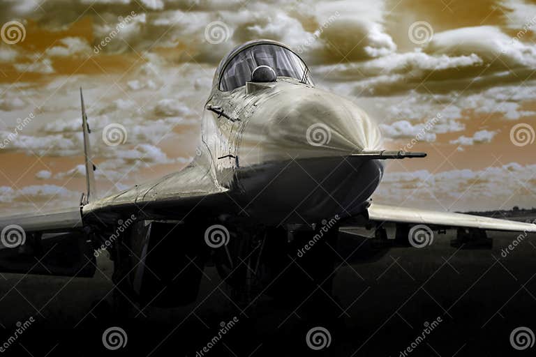 Silver fighter jet editorial image. Image of transportation - 257612885
