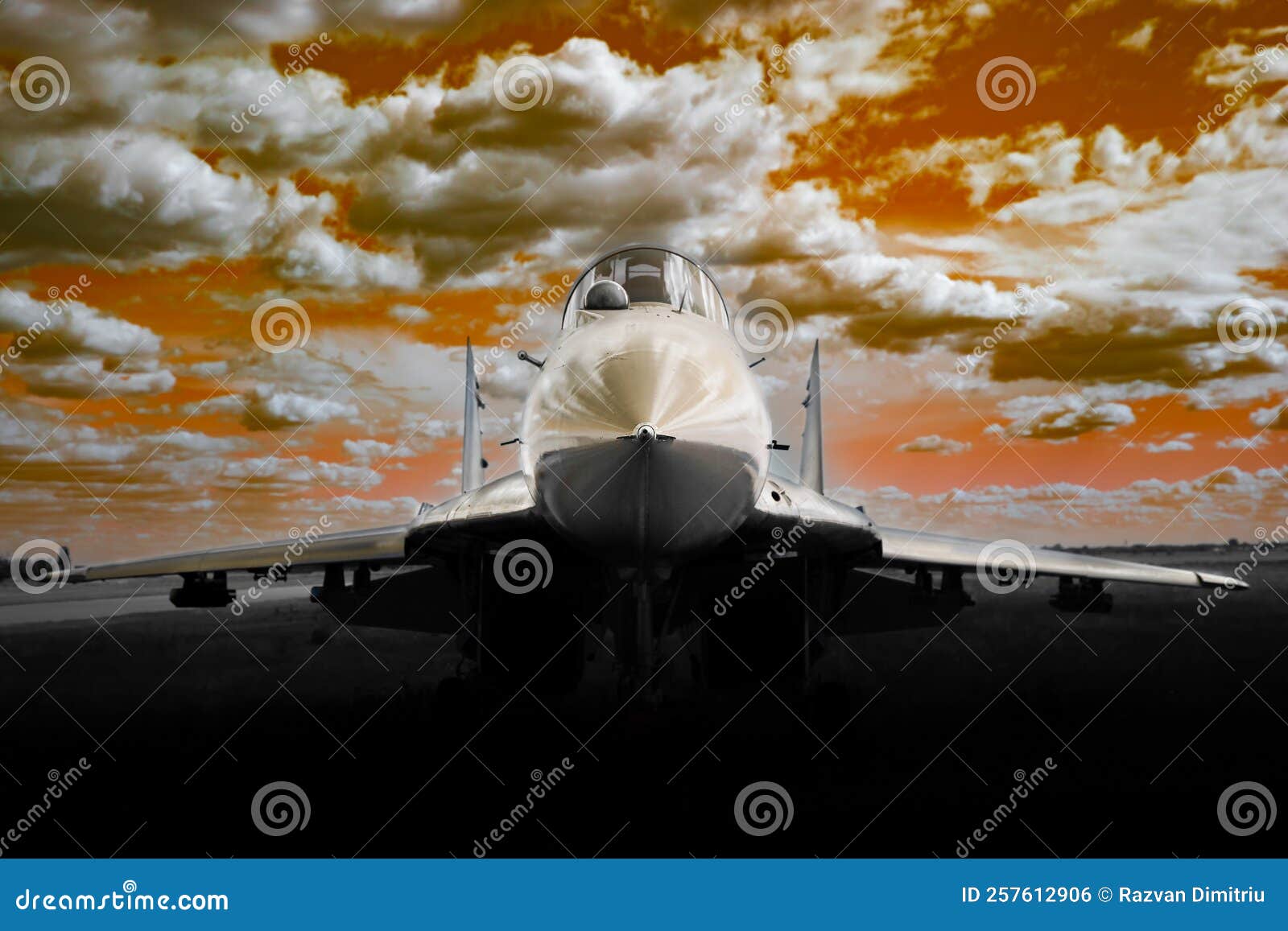 Silver fighter jet stock photo. Image of design, transport - 257612906