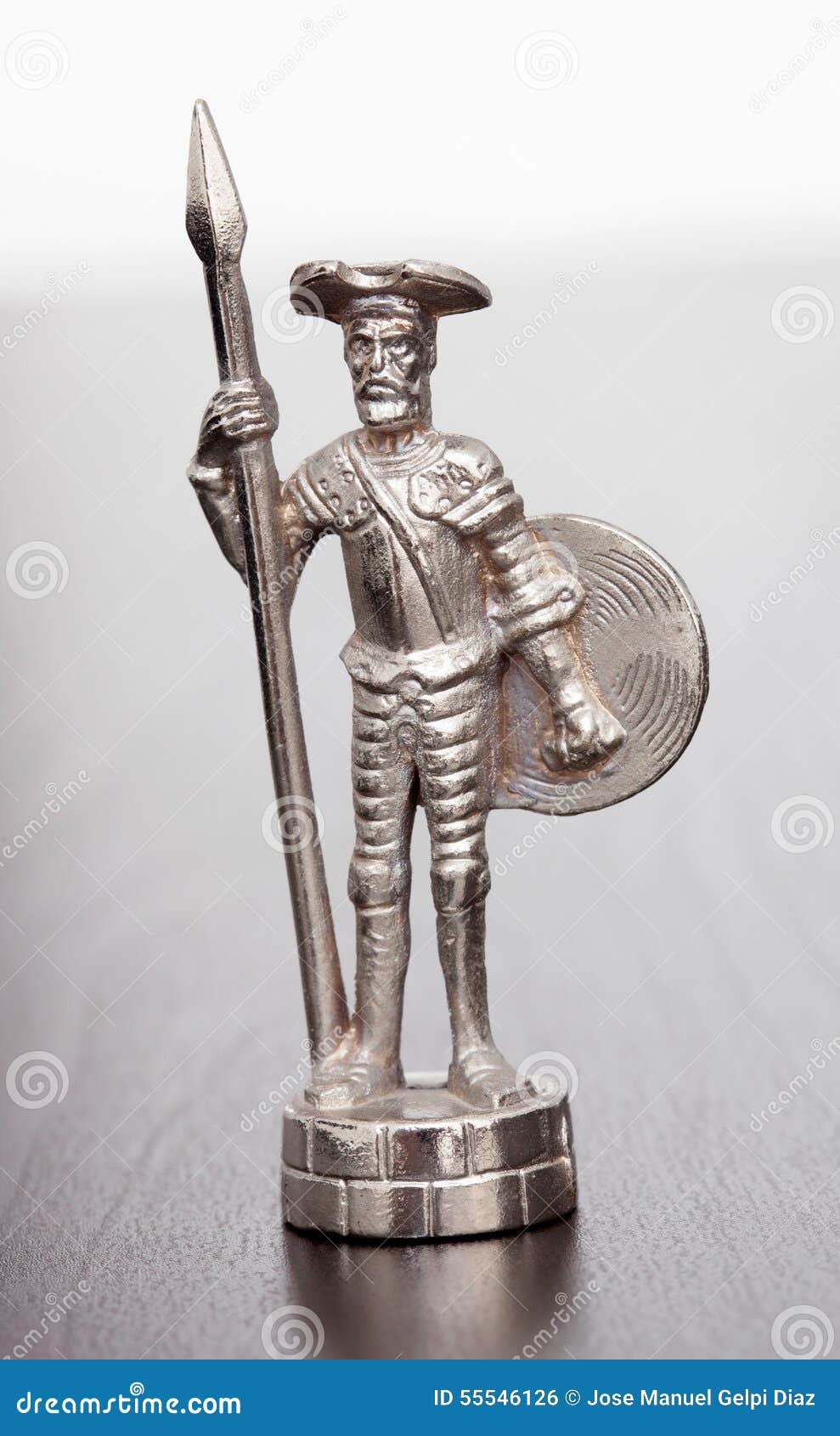 Silver Figure of Don Quixote Stock Photo - Image of quixote, european ...