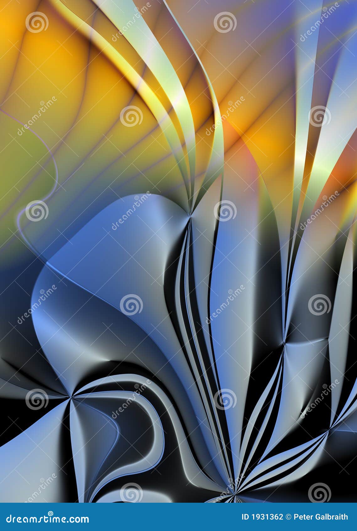 Silver flower abstract stock illustration. Illustration of trendy - 1931362
