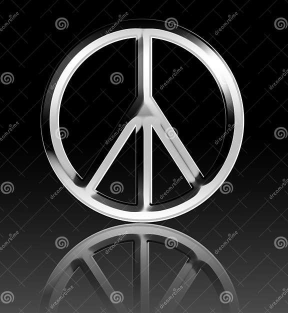 Silver flowerpower sign stock illustration. Illustration of silver ...