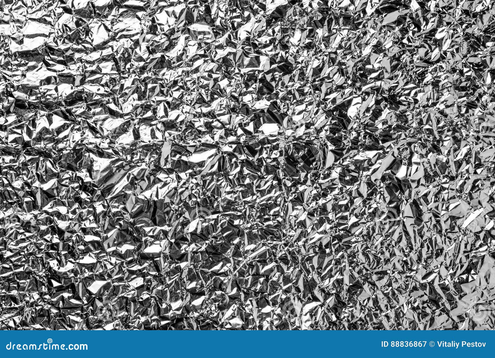 Silver Foil Background with Shiny Crumpled Surface for Texture ...