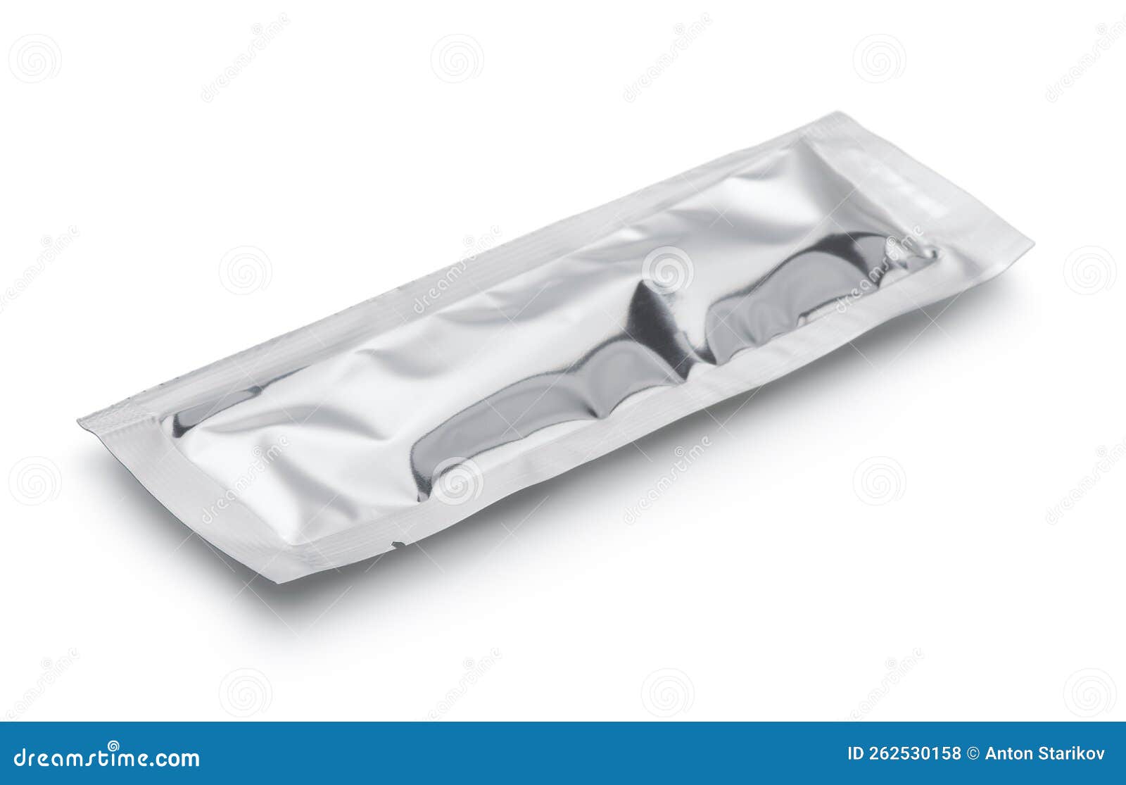 Silver Foil Packaging Sachet Stock Photo - Image of package, design ...