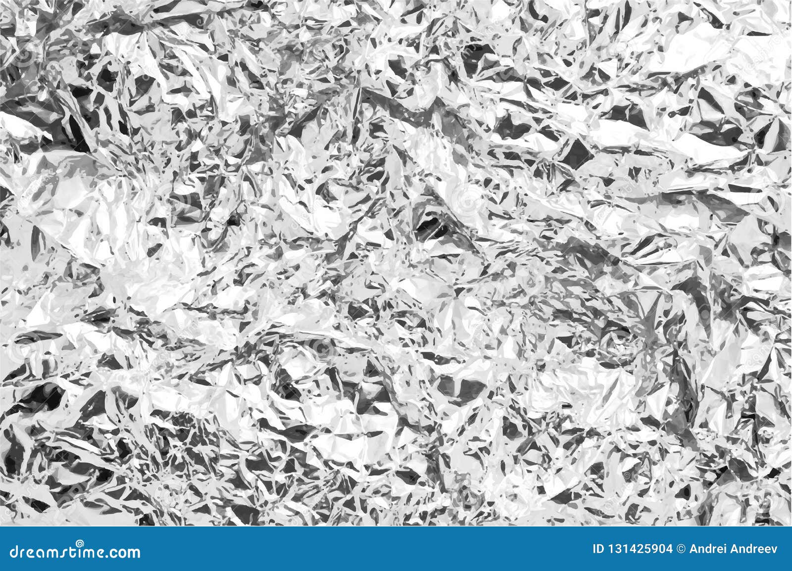 Silver Foil Texture Background. Grey, Chrome Vector Elegant, Shiny and ...