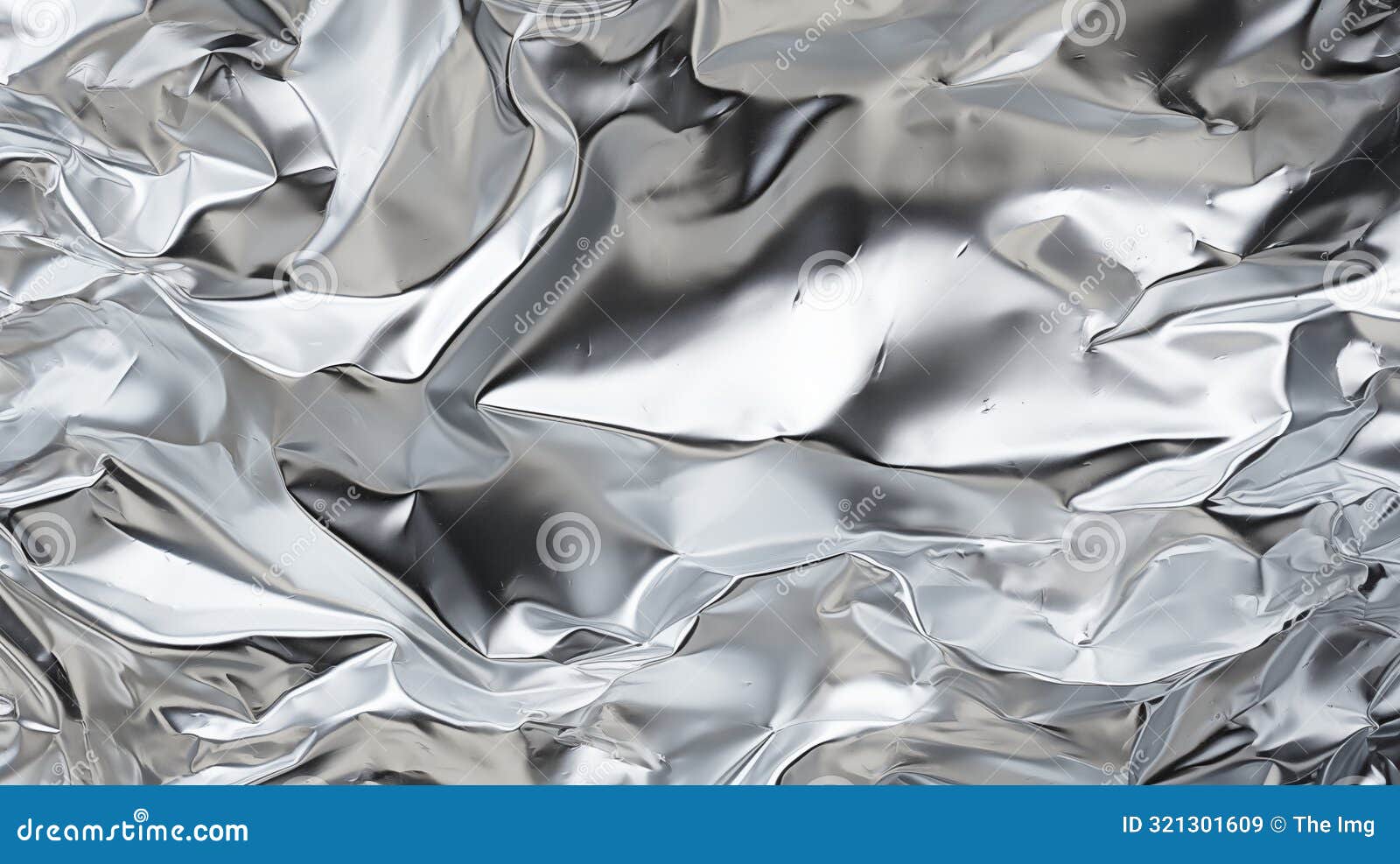 Silver Foil Wrinkled Ai Generated Metal Pattern Stock Image - Image of ...