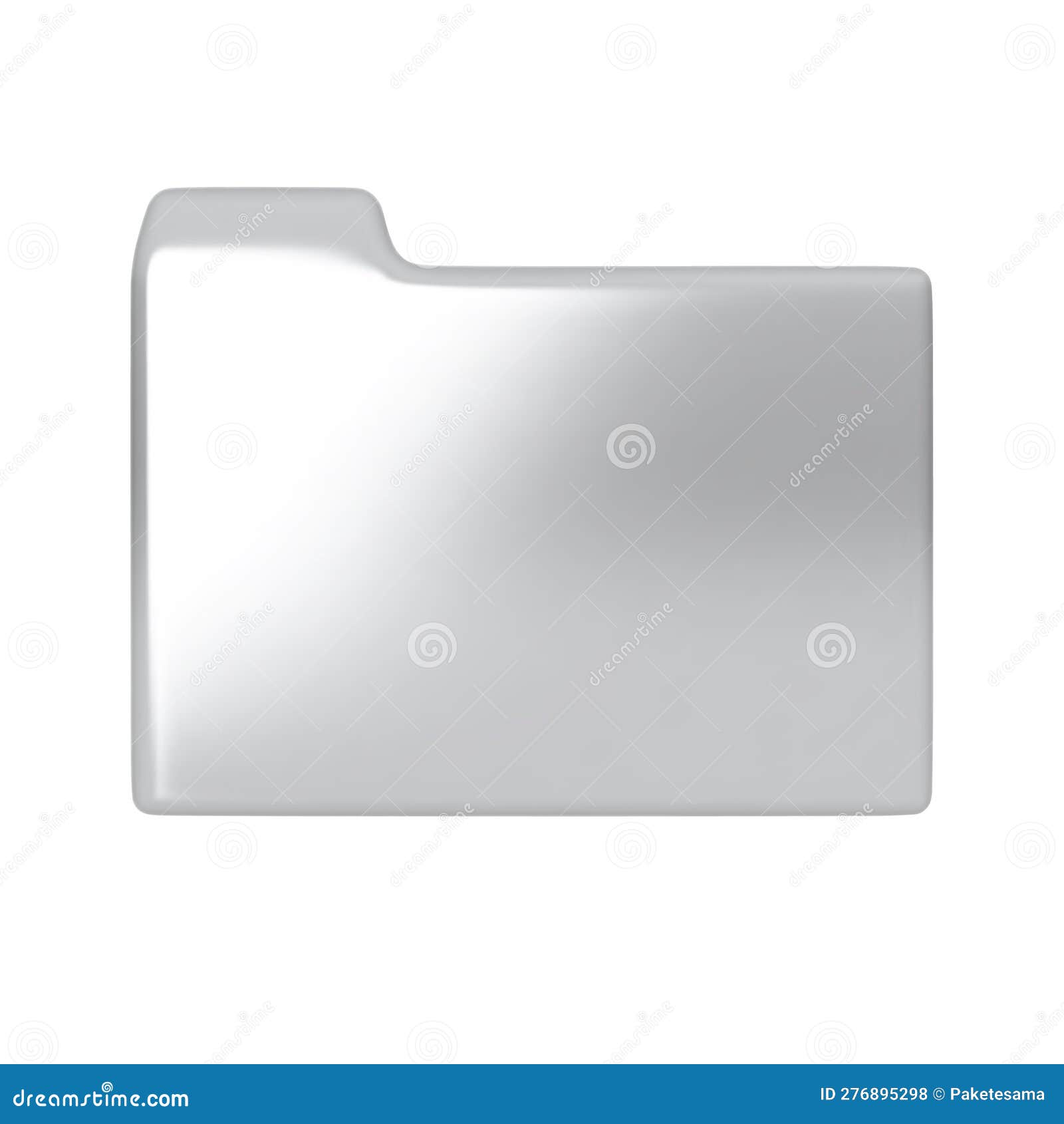 Silver Folder Icon Icon or Symbol with 3D Effect Stock Vector ...