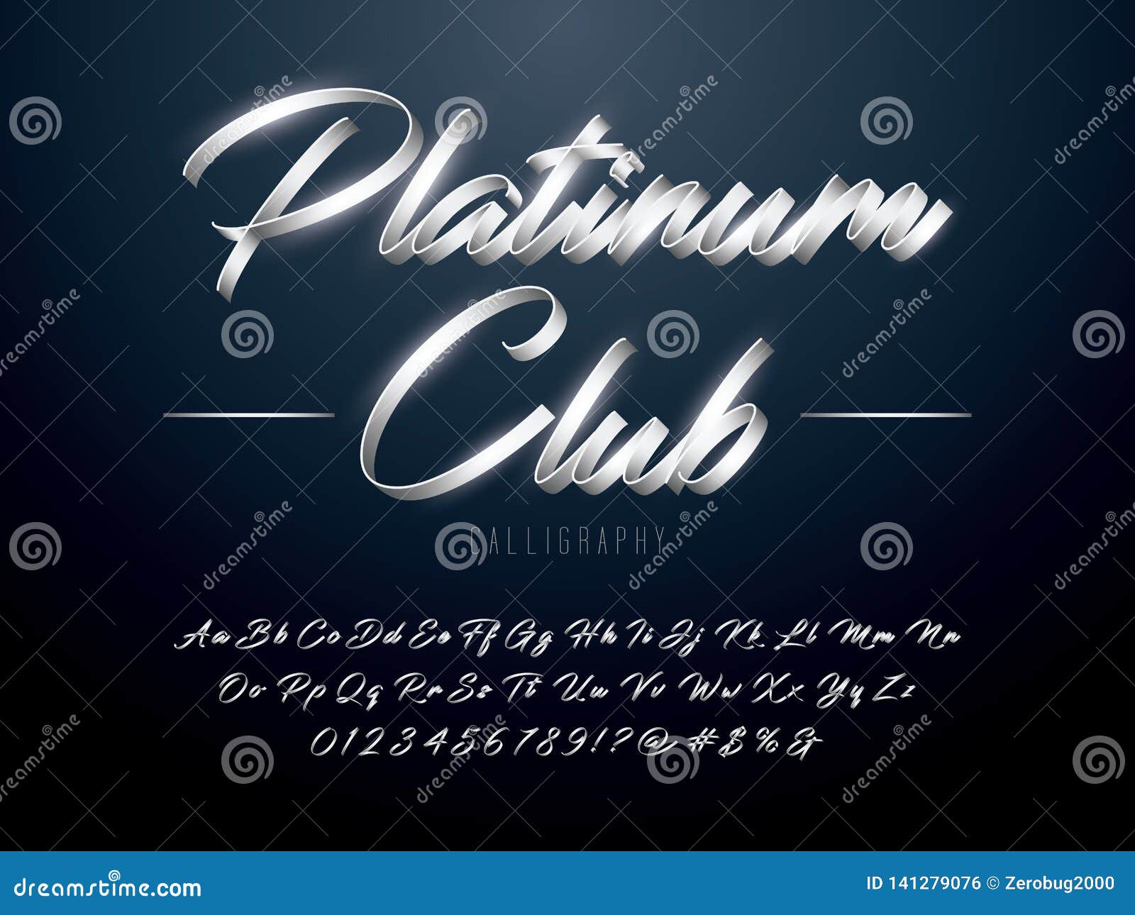 Silver Font Numbers And Letters Alphabet Typography. Vector Chrome ... Silver Font Numbers And Letters Alphabet Typography. Vector Chrome ...