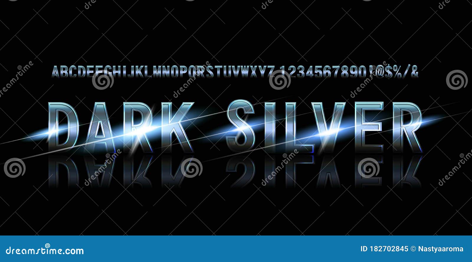 Silver Font. Vector Alphabet Stock Vector - Illustration of template ...