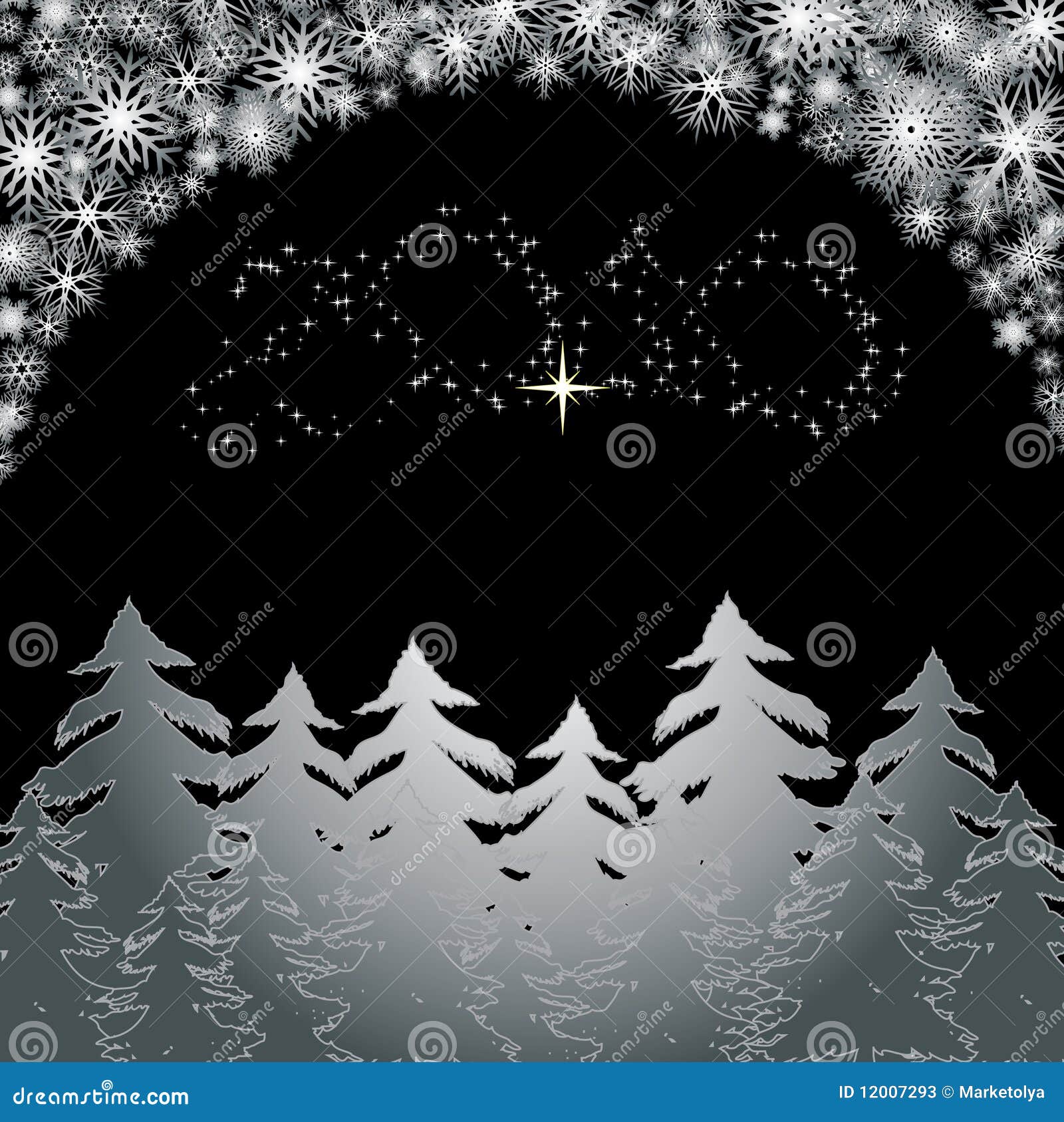 Silver forest stock vector. Illustration of backgrounds - 12007293