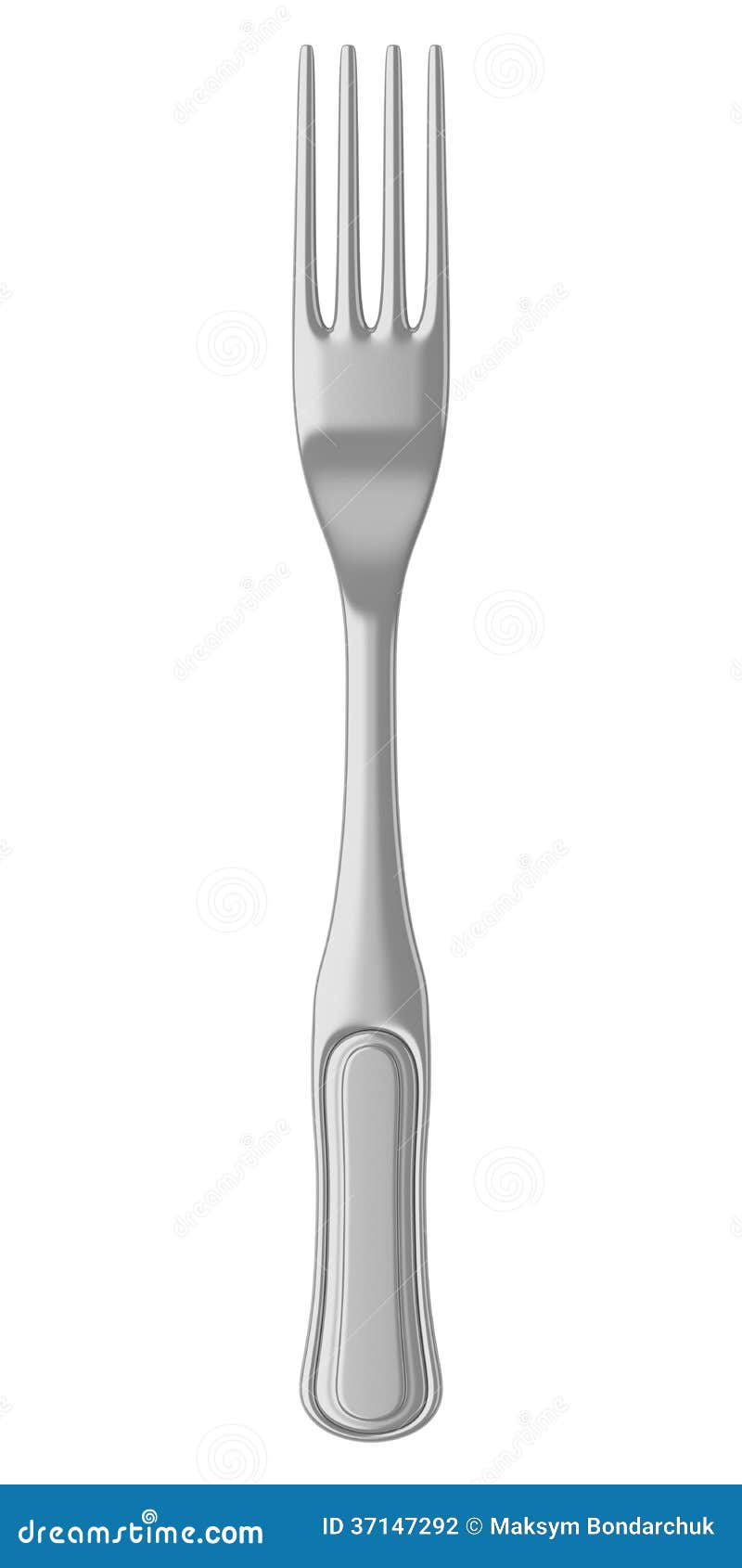 Silver Fork Isolated on White Stock Illustration - Illustration of ...