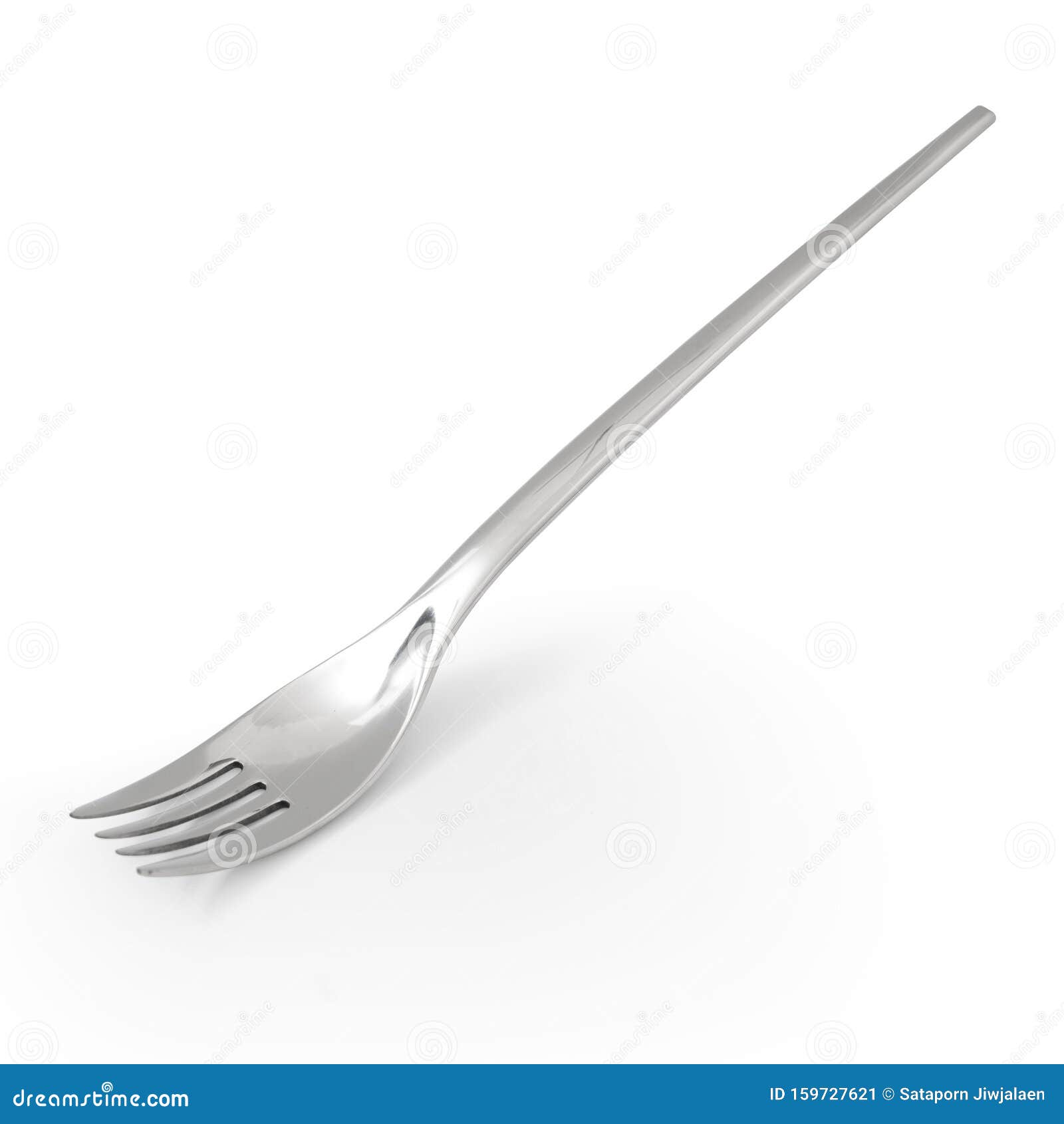 Silver Fork Isolated on White Stock Image - Image of steel, clean ...