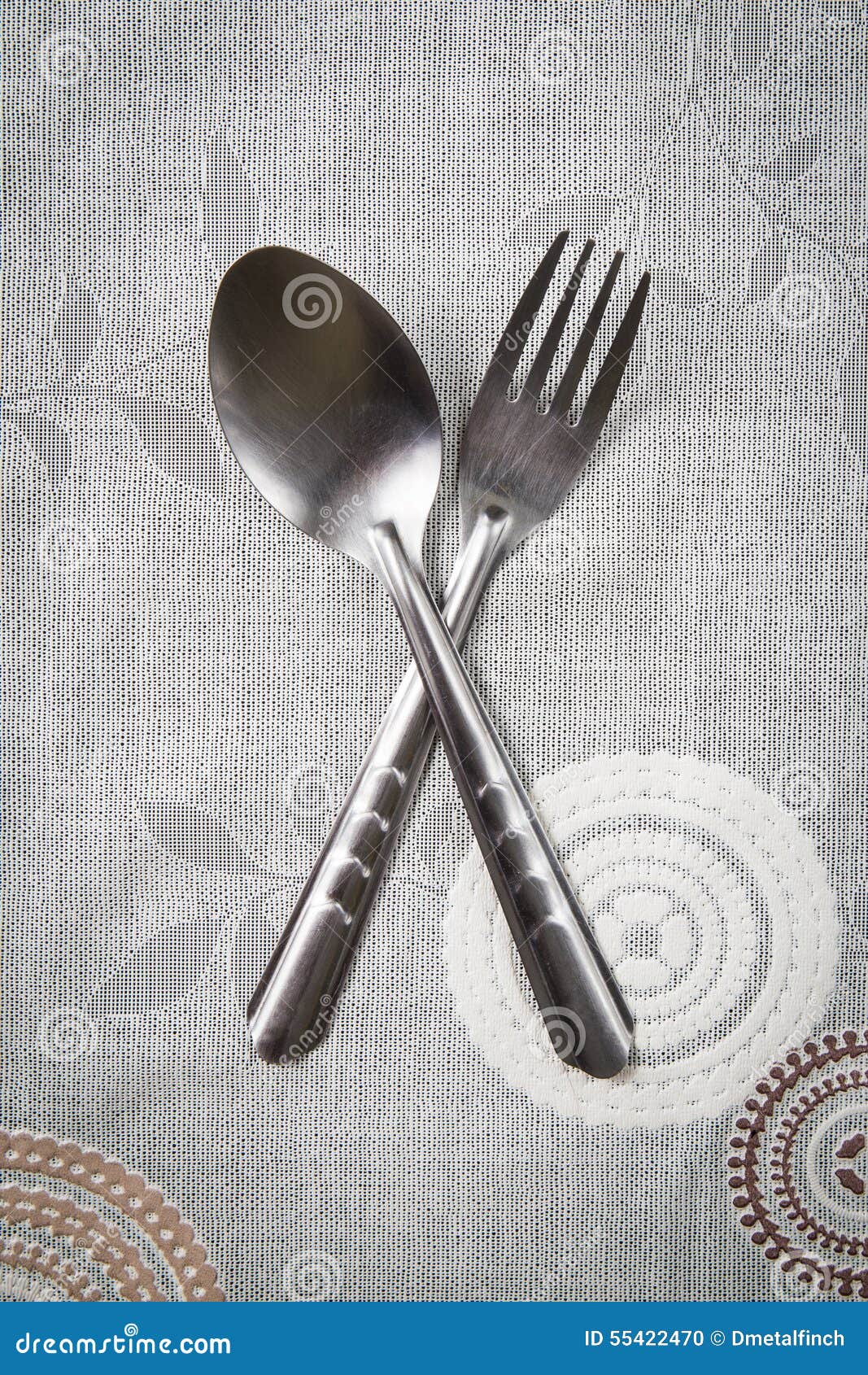 Silver fork and spoon stock photo. Image of tableware - 55422470