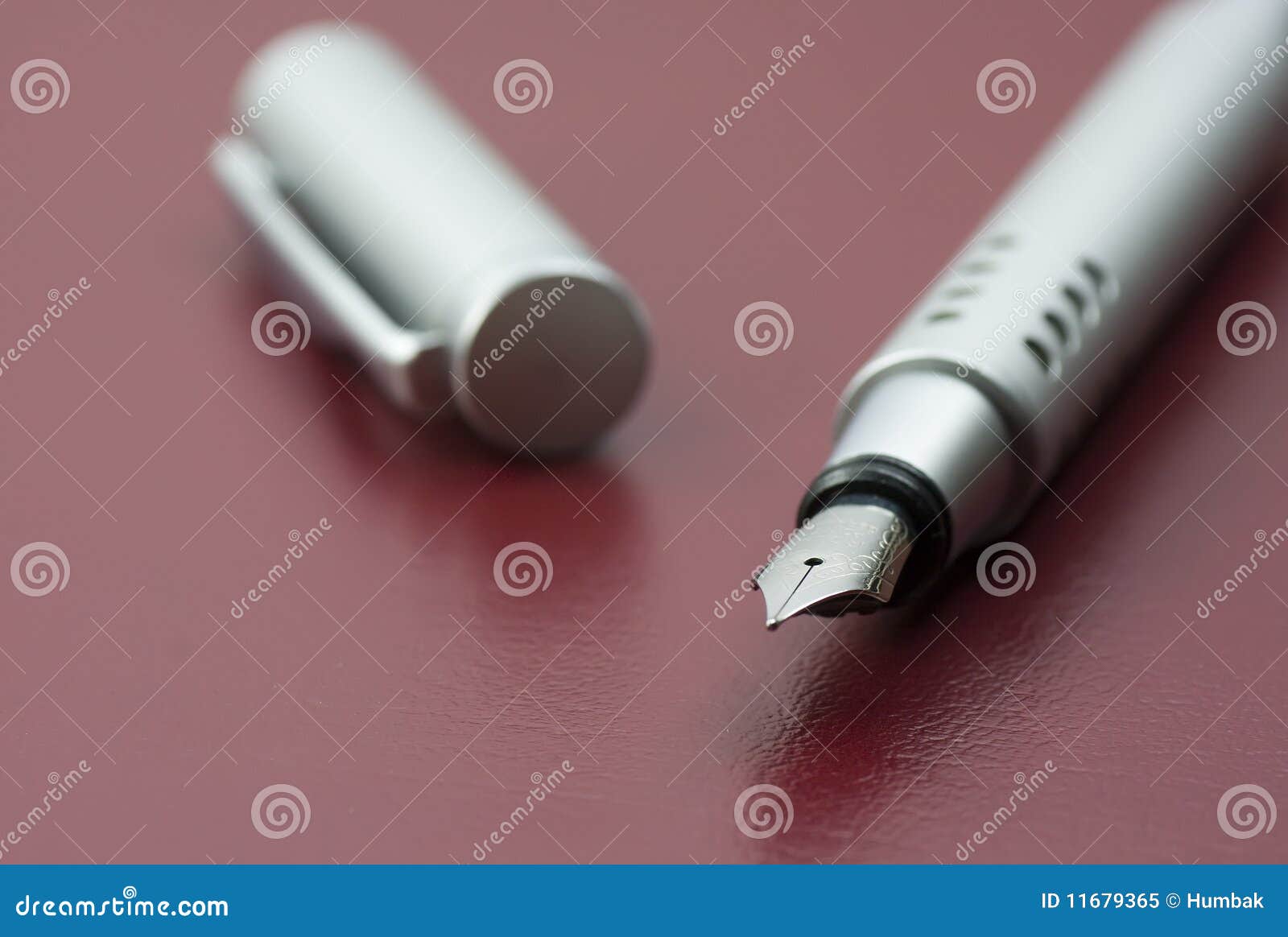 Silver fountain pen stock image. Image of writing, elegant - 11679365