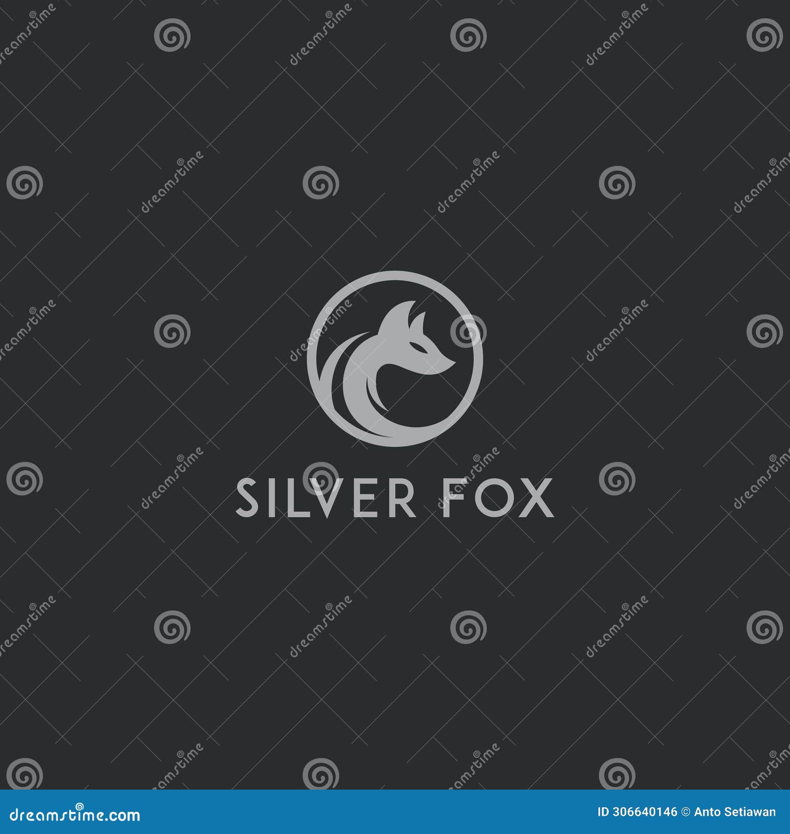 Silver Fox Logo. Fox Vector Illustration Stock Vector - Illustration of ...