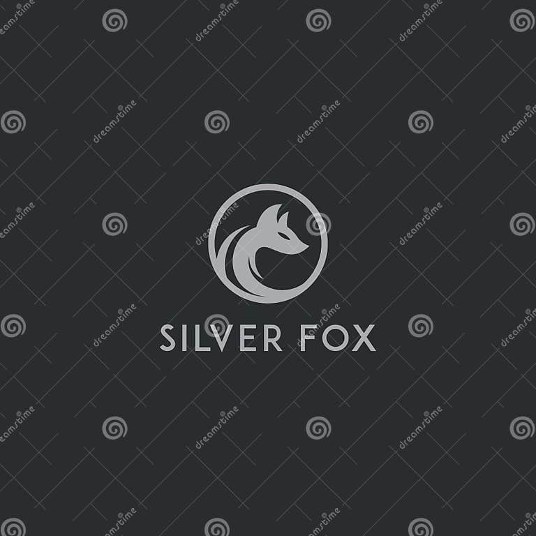 Silver Fox Logo. Fox Vector Illustration Stock Vector - Illustration of ...