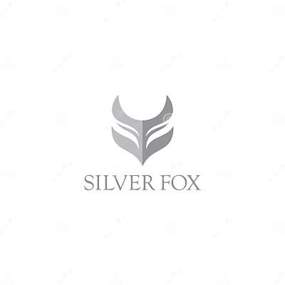 Silver Fox Logo Simple. Fox Head Logo Stock Vector - Illustration of ...