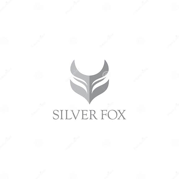 Silver Fox Logo Simple. Fox Head Logo Stock Vector - Illustration of ...