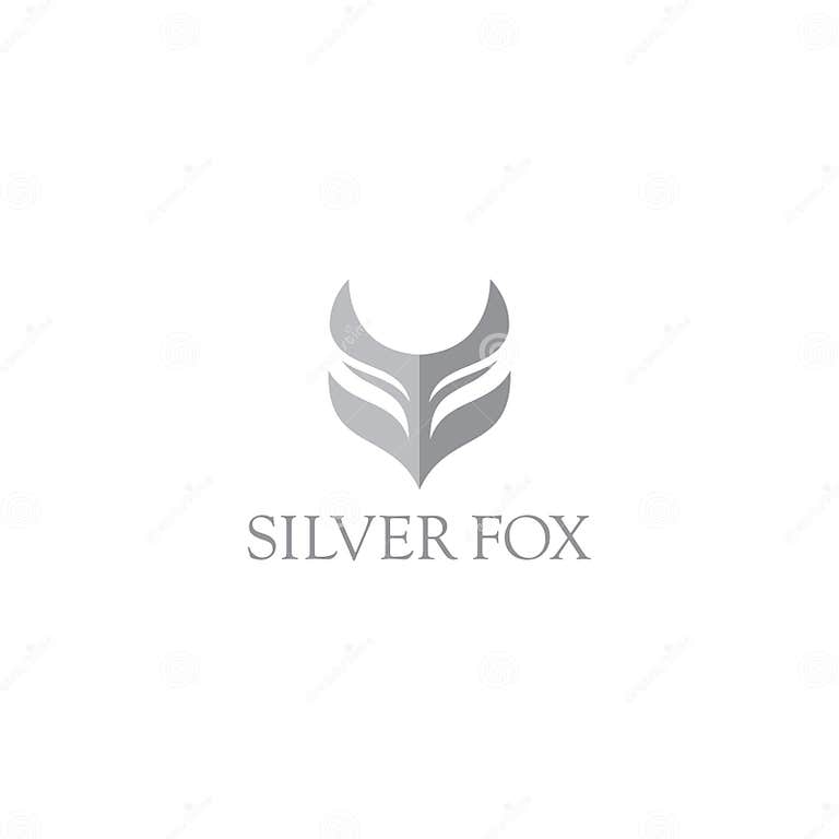 Silver Fox Logo Simple. Fox Head Logo Stock Vector - Illustration of ...