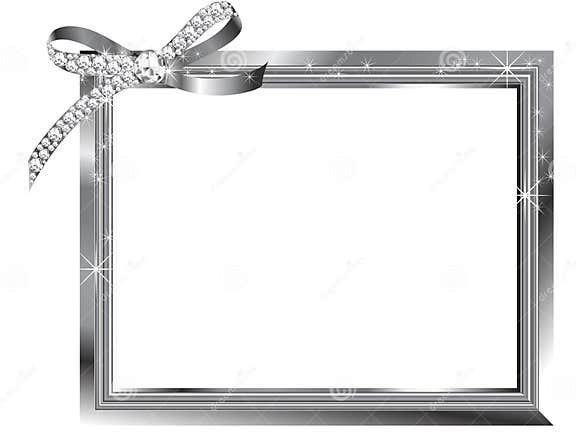 Silver frame stock vector. Illustration of symbol, jewelry - 22024152