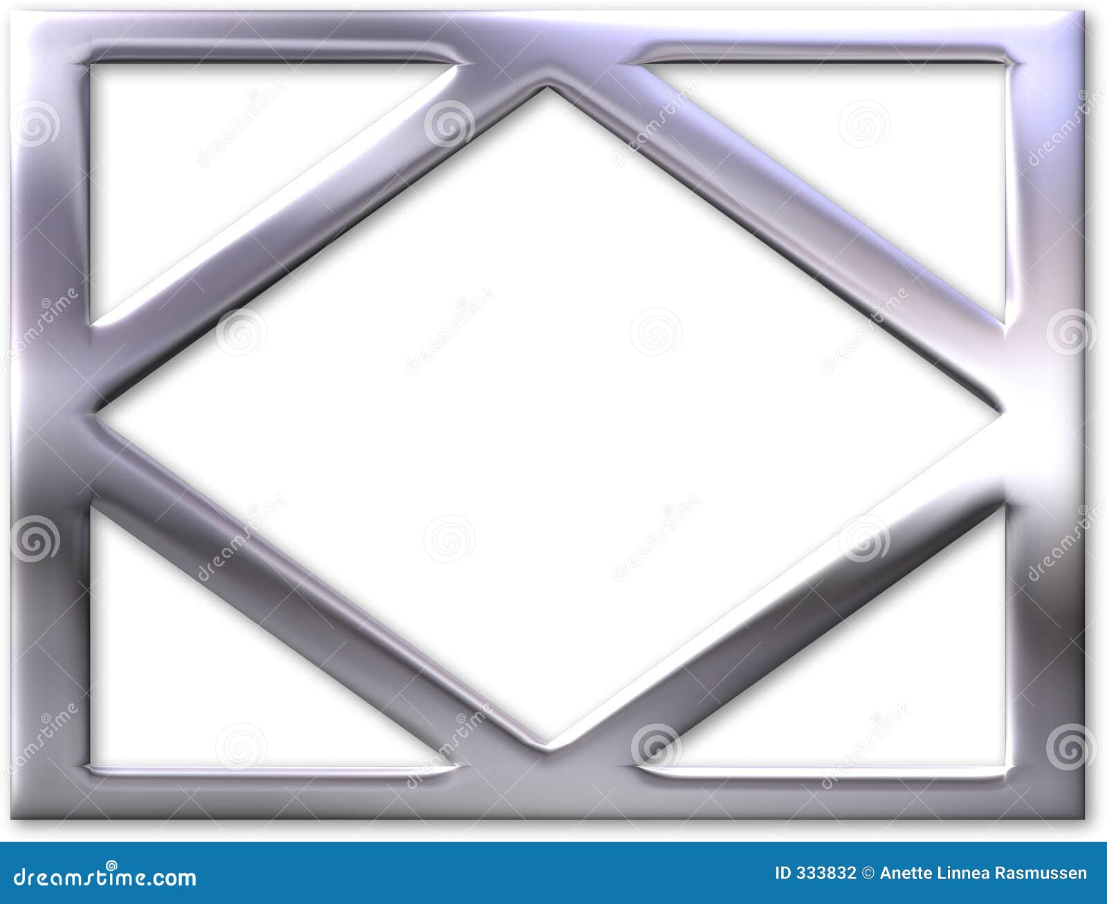 Silver frame with bevel stock illustration. Illustration of silvery ...