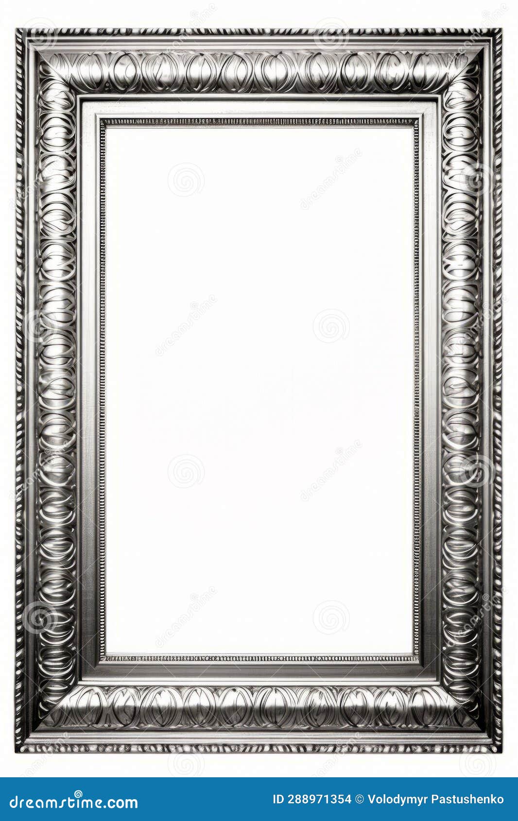 Silver Frame and Black Border Around it. Generative AI Stock ...