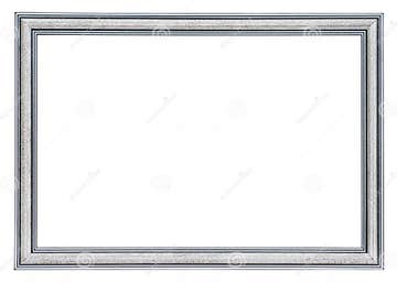 Silver Frame with a Black Borders Outside and Inside, Isolated Stock ...