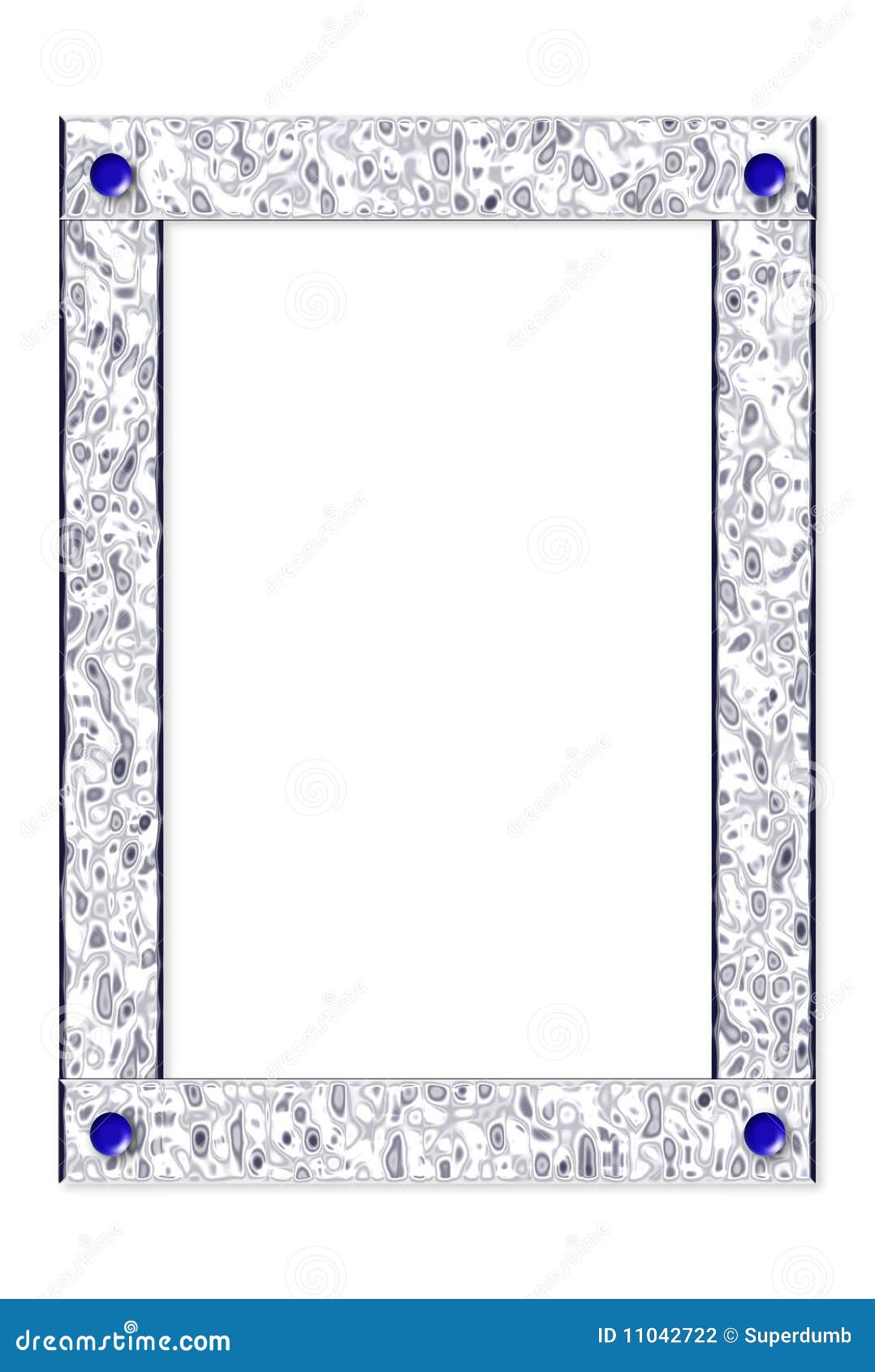 Silver Frame with Blue Stone Stock Illustration - Illustration of ...