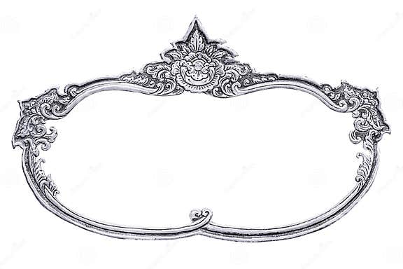 Silver frame. stock image. Image of curve, gallery, decor - 45650195