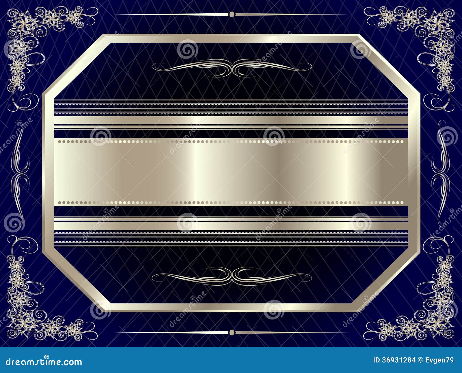 Silver Frame with Floral Elements 8 Stock Vector - Illustration of ...