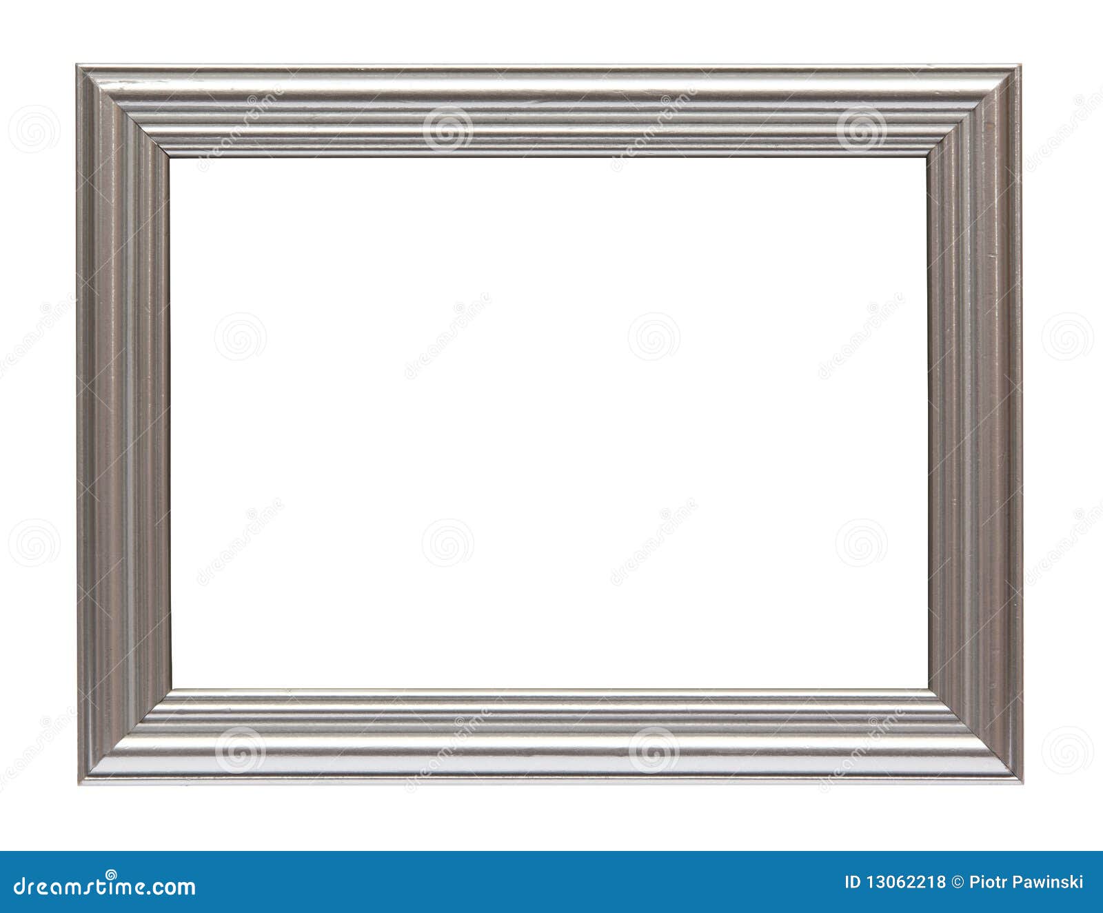 Silver Frame Isolated on White Stock Photo - Image of isolated, exhibit ...
