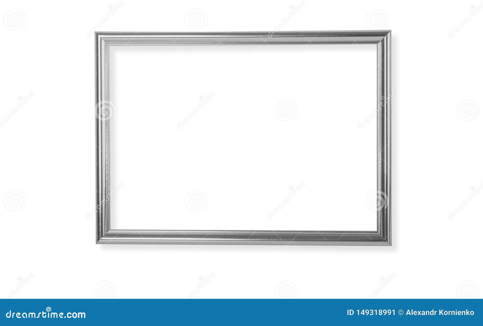 Silver frame isolated stock image. Image of silver, modern - 149318991