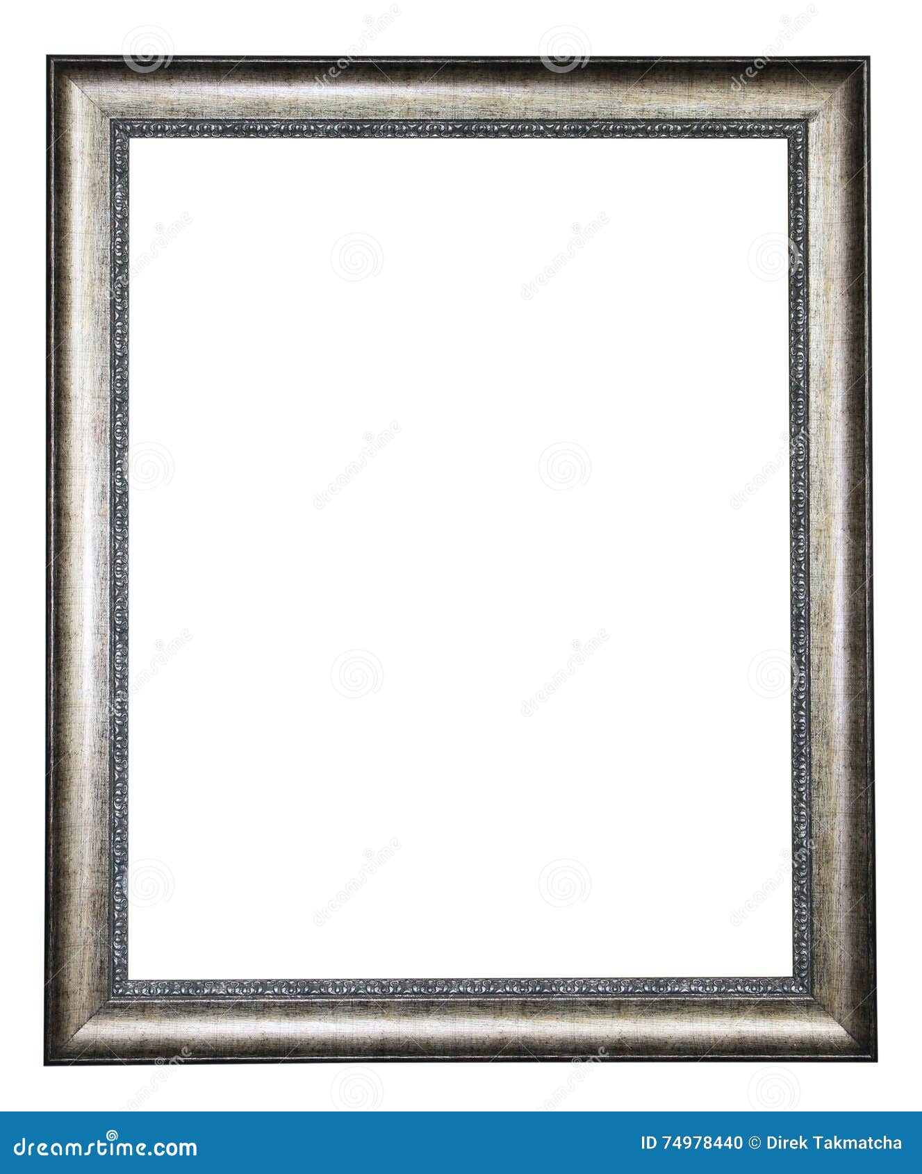 Silver frame isolated stock photo. Image of baroque, decoration - 74978440