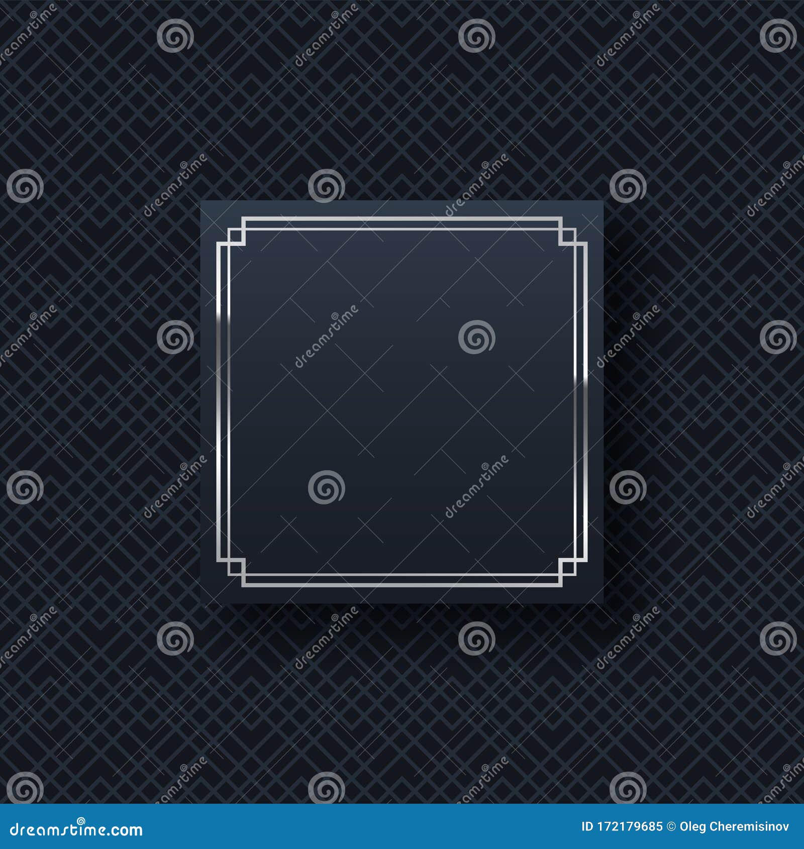 Silver Frame Minimalistic Template with Text Space Stock Vector ...