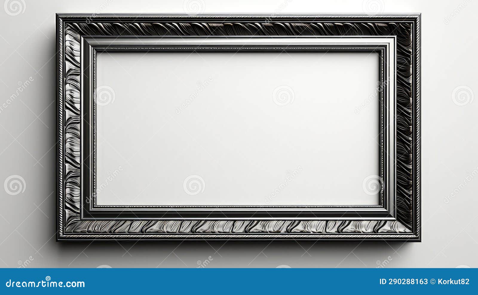 Silver frame for paintings stock illustration. Illustration of ornate ...