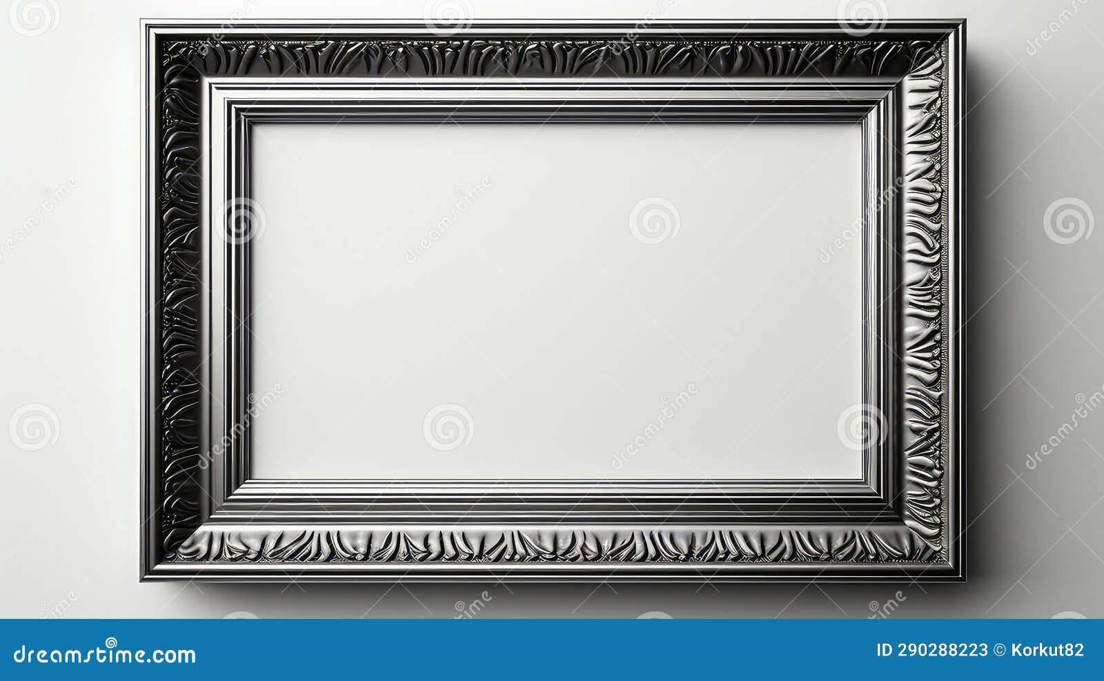 Silver frame for paintings stock illustration. Illustration of baroque ...