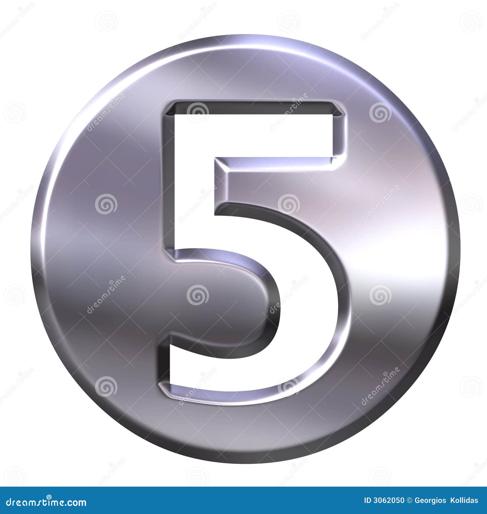 Silver Framed Number 5 stock illustration. Illustration of artistic ...
