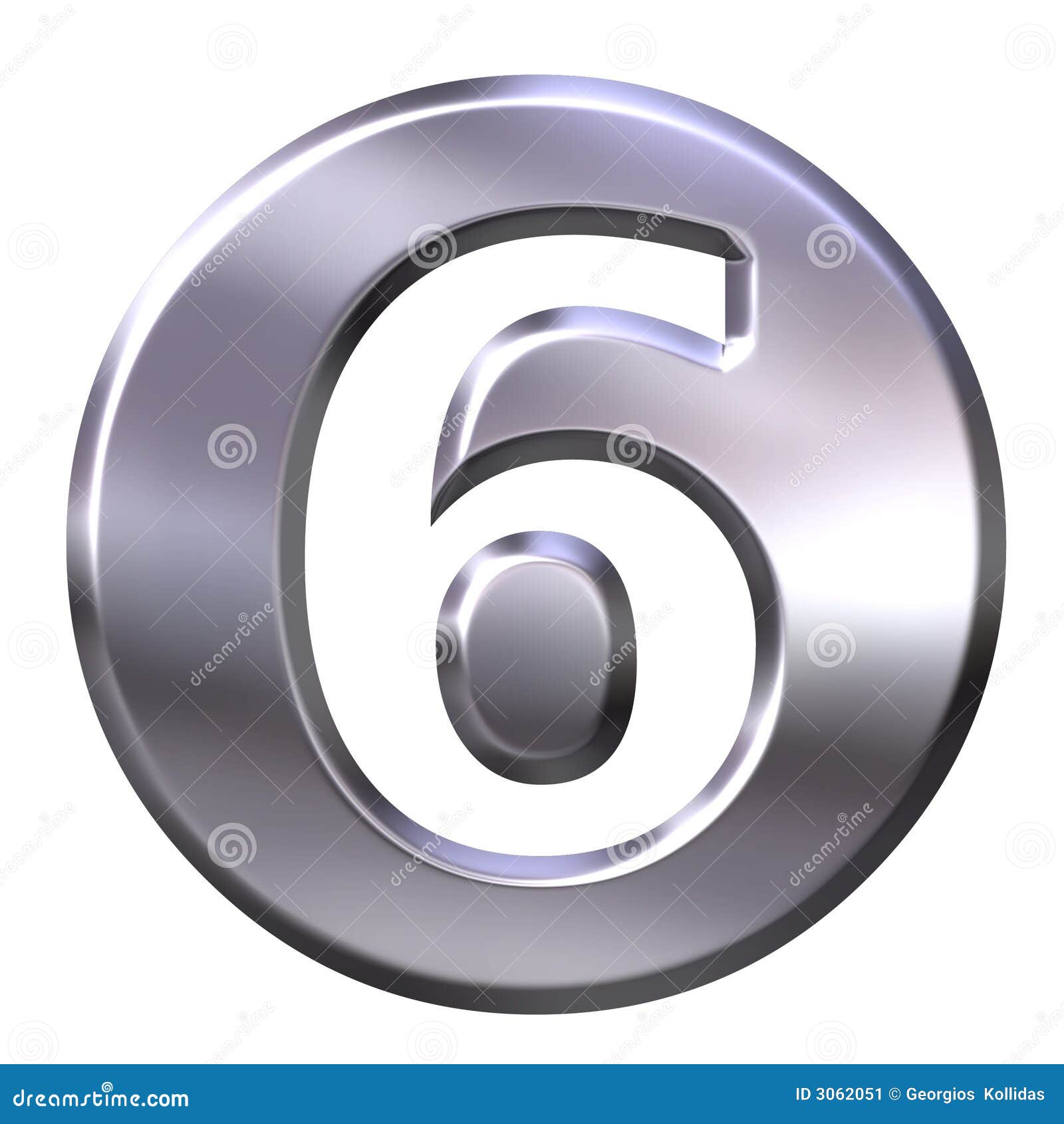 Silver Framed Number 6 stock illustration. Illustration of graphic ...