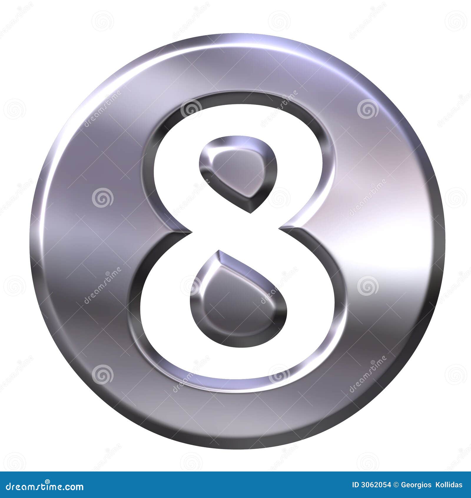 Silver Framed Number 8 stock illustration. Illustration of framed - 3062054