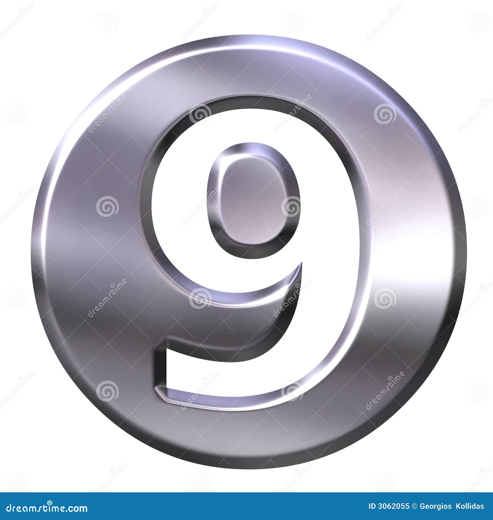 Silver Framed Number 9 stock illustration. Illustration of artwork ...