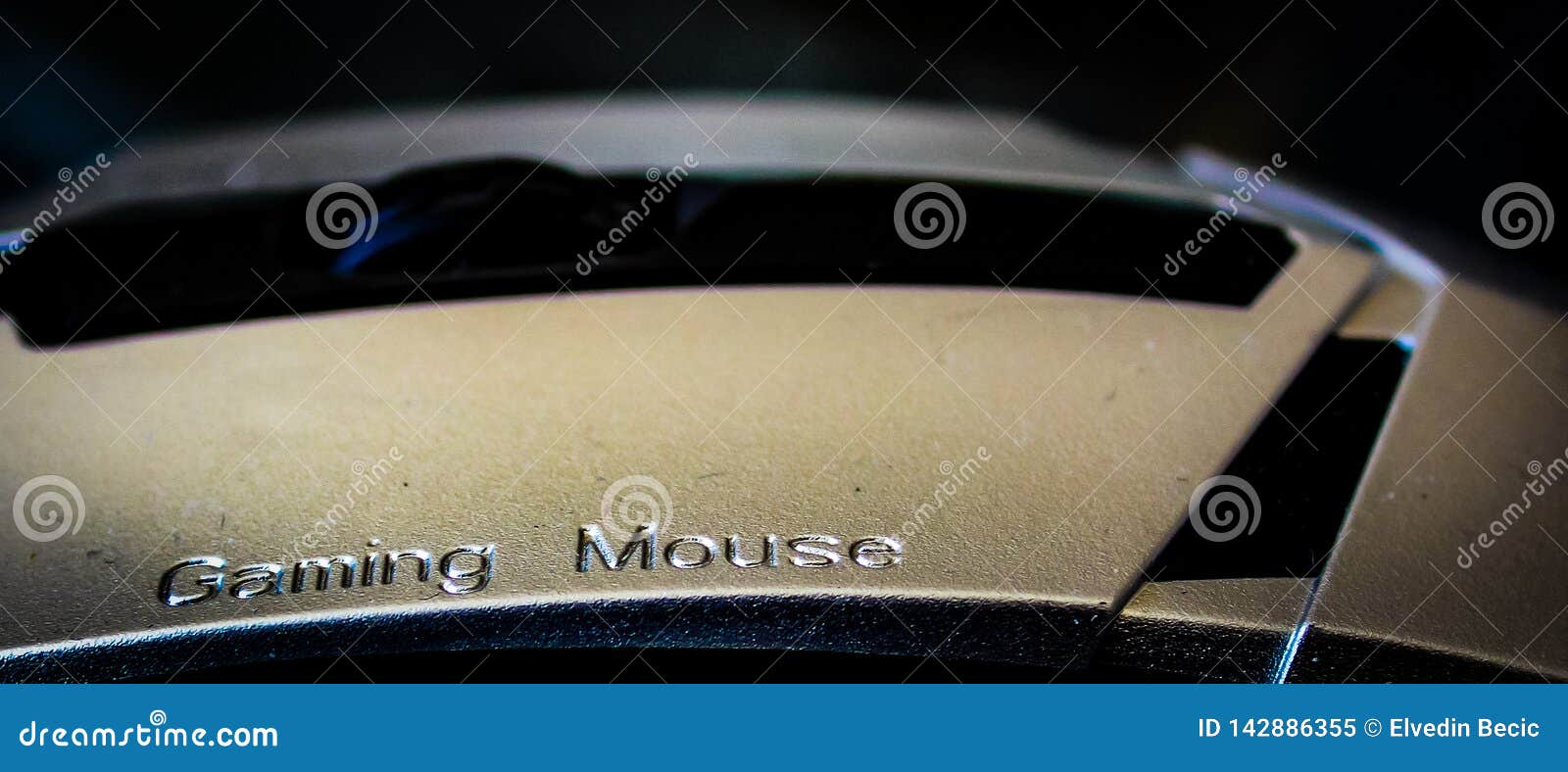 Silver Gaming Mouse for Professional Stock Image - Image of technology ...