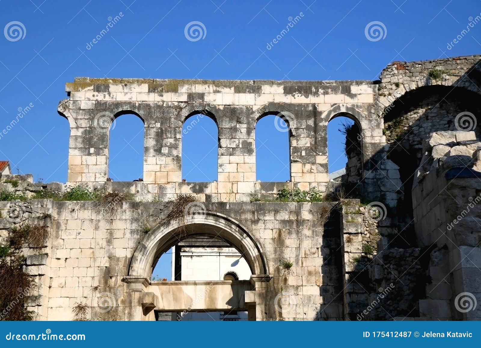 Architecture in Split, Croatia Stock Image - Image of bright, ancient ...