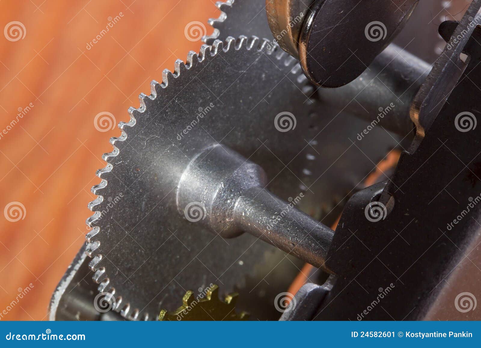 Silver Gear stock image. Image of equipment, manufacturing - 24582601