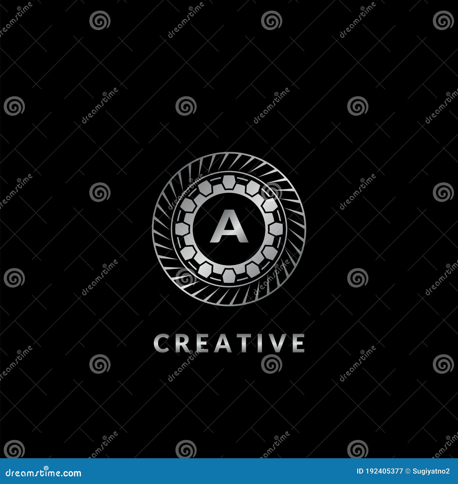 Silver Gear a Letter Logo for Automotive and Technology Vector Template ...