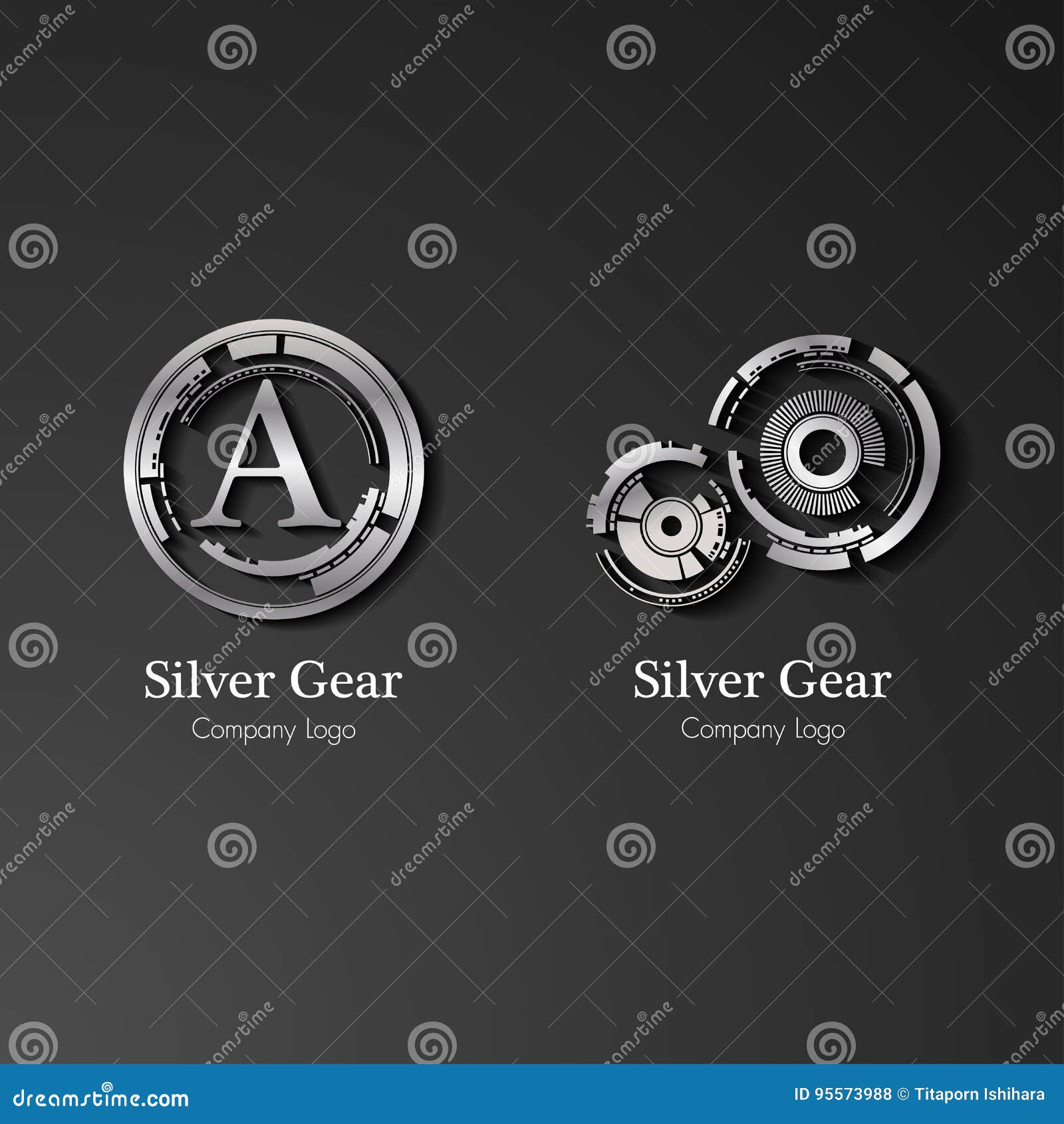 Gear Company Logo App Icon And Splash Page Design. Creative Business ...