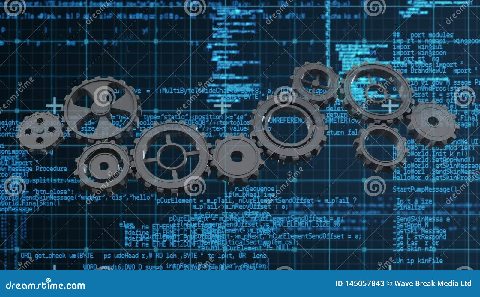 Silver gears stock video. Video of arrow, data, bright - 145057843